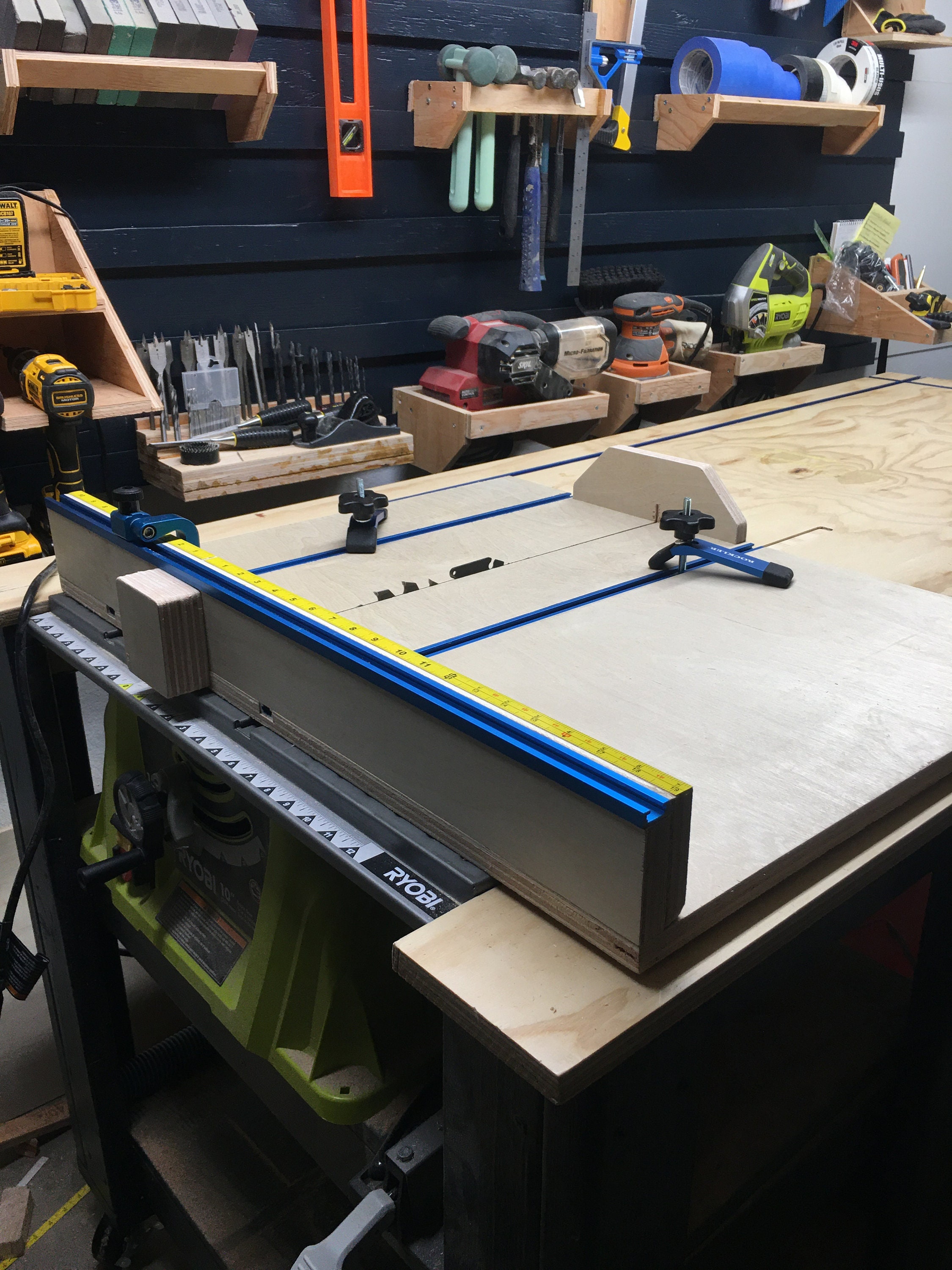 Cross Cut Sled With Flip Stop and Hold Down Clamps - Etsy