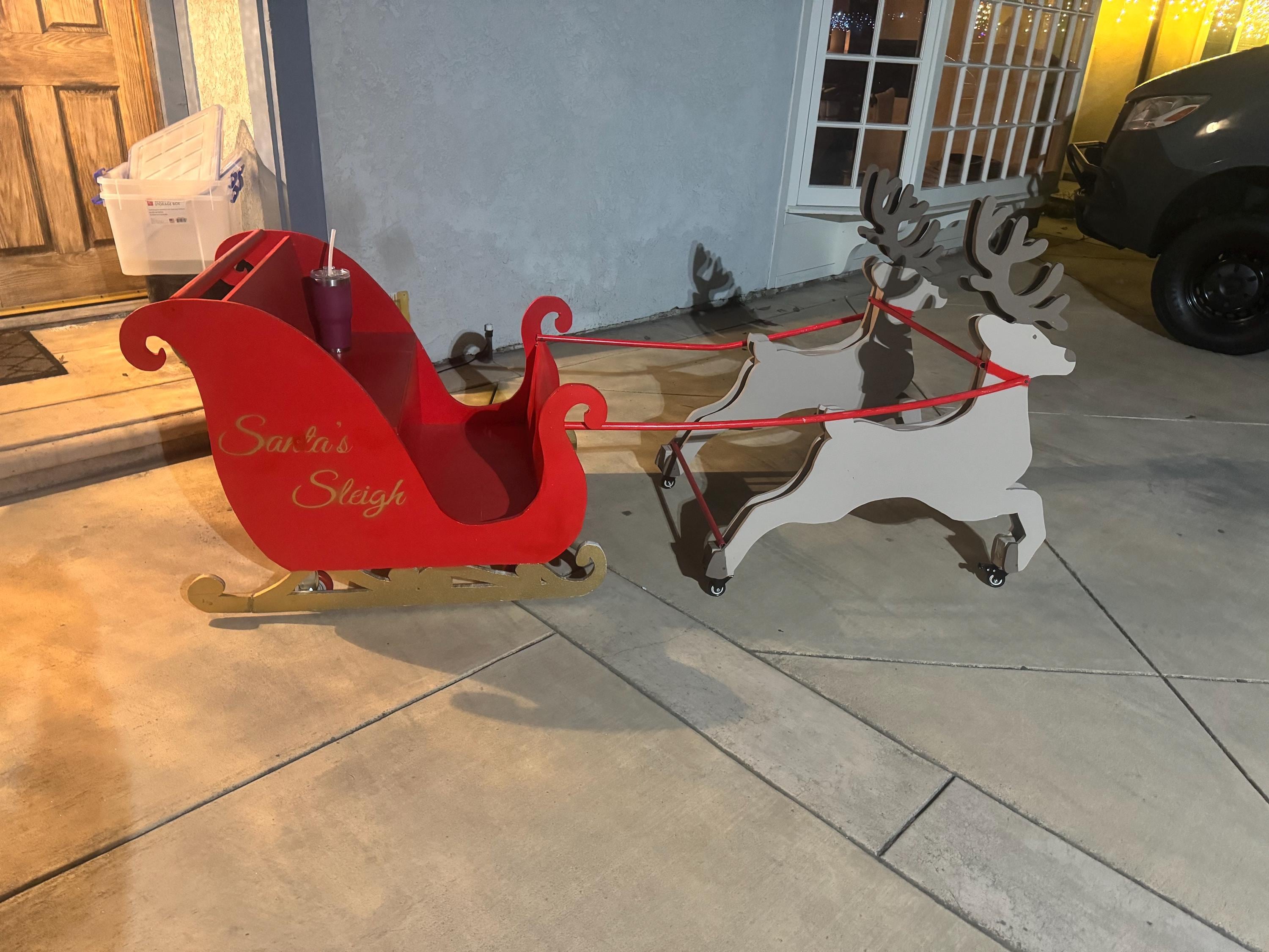 DIY Life-size Santa Sleigh & Reindeer Build Plans - PDF Digital ...