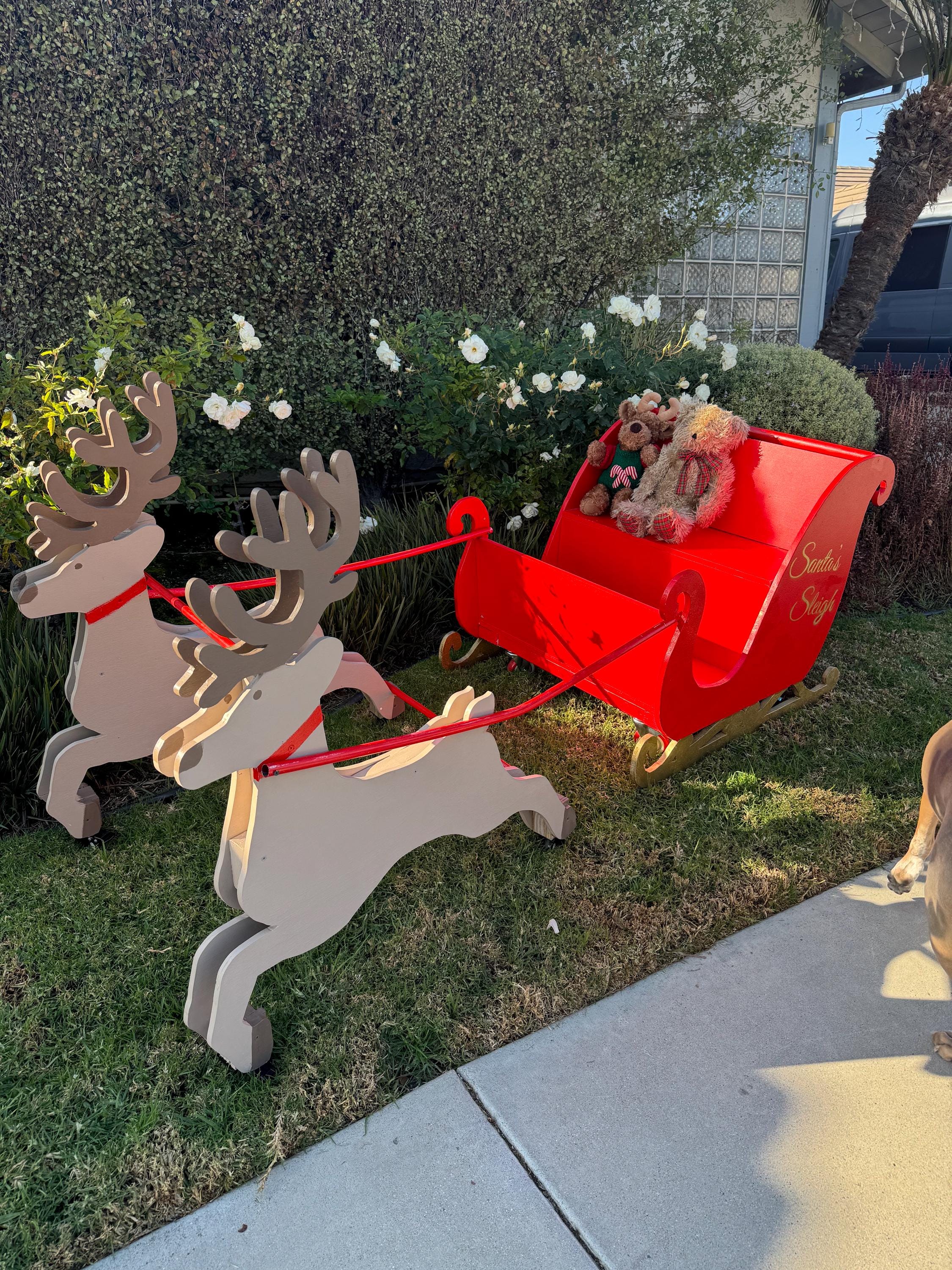 DIY Life-size Santa Sleigh & Reindeer Build Plans - PDF Digital ...
