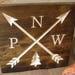 Pacific Northwest Carved With Crossing Arrows - Includes Attached Wall ...