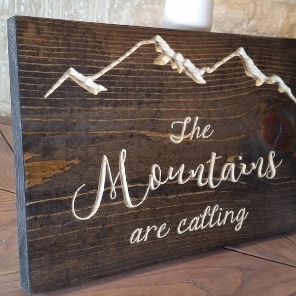 The Mountains Are Calling Wall Art - Etsy