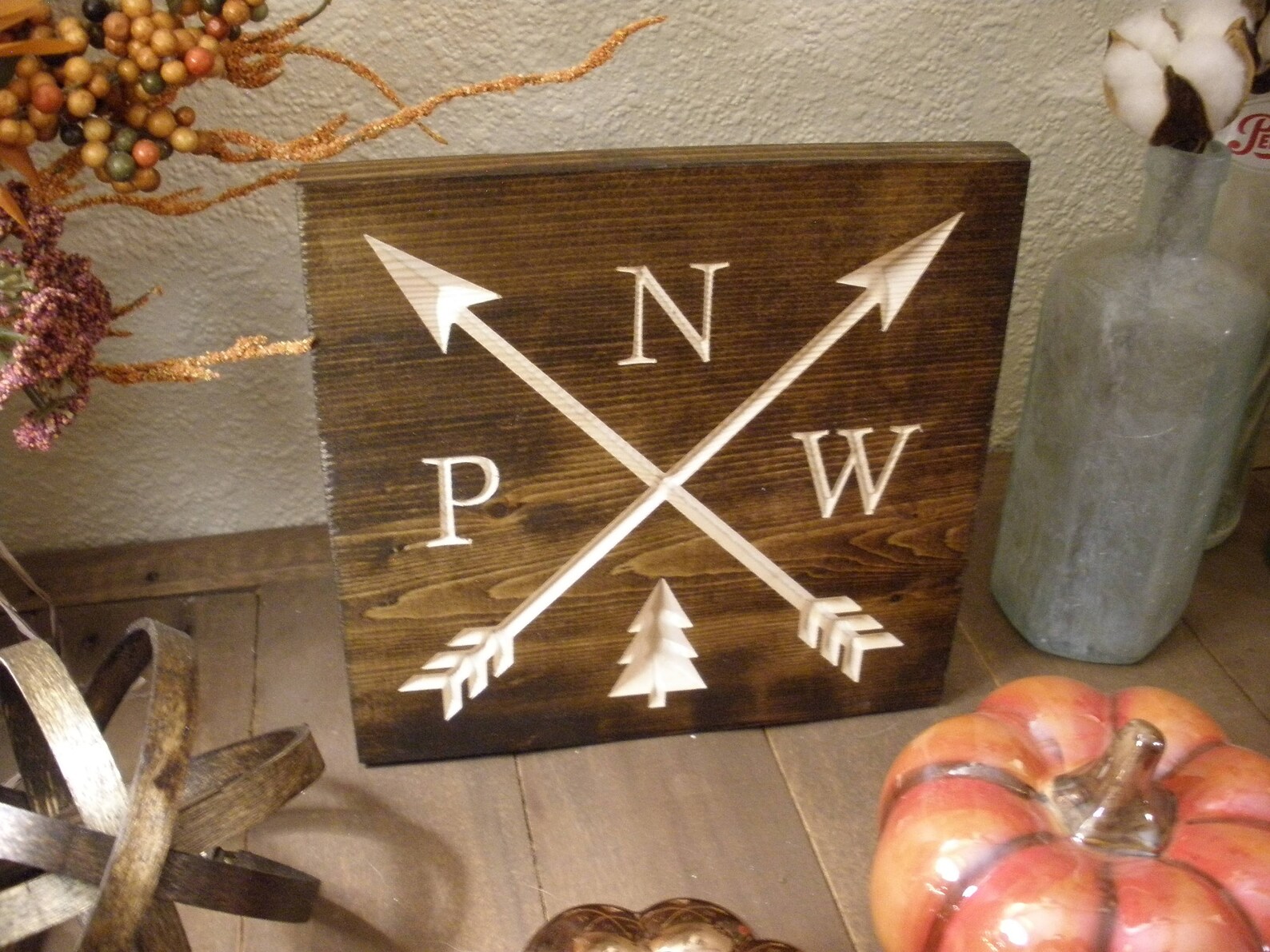 Pacific Northwest Carved With Crossing Arrows Includes | Etsy