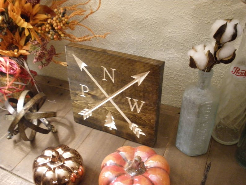 Pacific Northwest Carved With Crossing Arrows Includes - Etsy