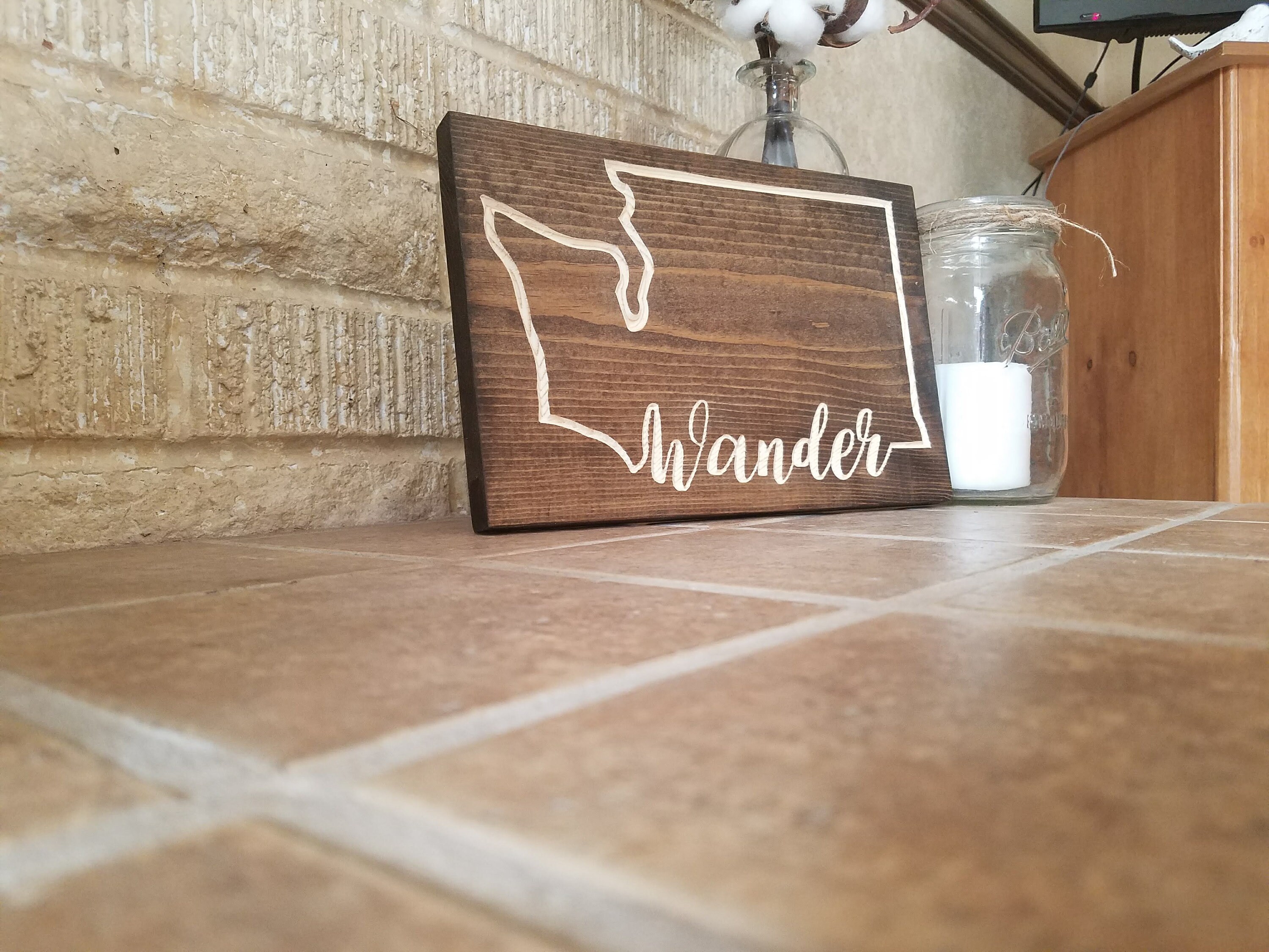 Washington State Outline With Wander PNW - Etsy UK