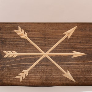 Three Arrows, Crossed Arrows, Wood Arrow Sign - Etsy