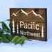 Pacific Northwest Carved Wood Engraving Mountains and Trees - Etsy