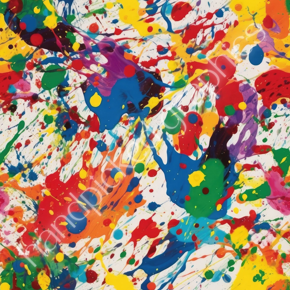 Paint Splatter Seamless Patterns Digital Paper Instant Download ...