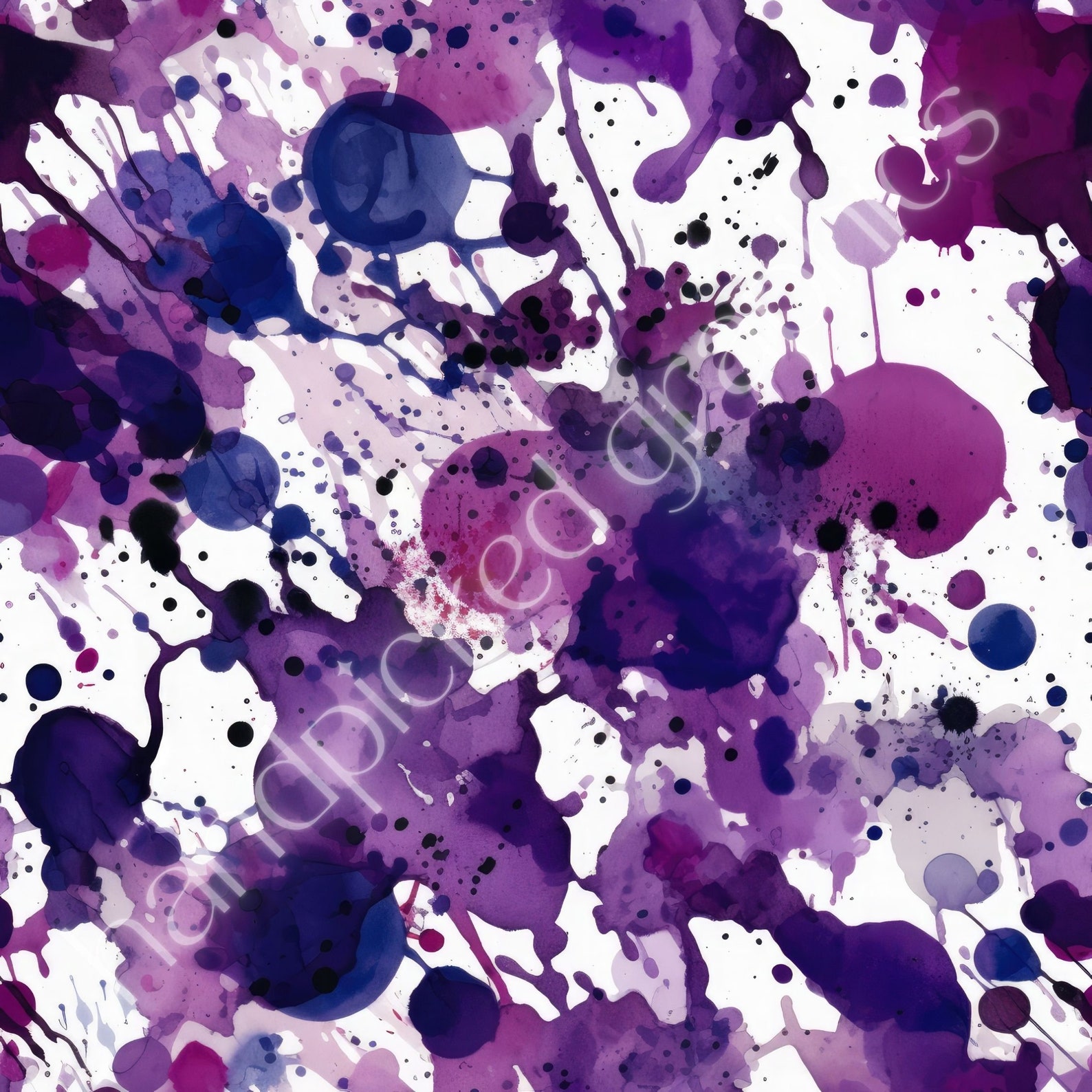 Paint Splatter Seamless Patterns Digital Paper Instant Download ...