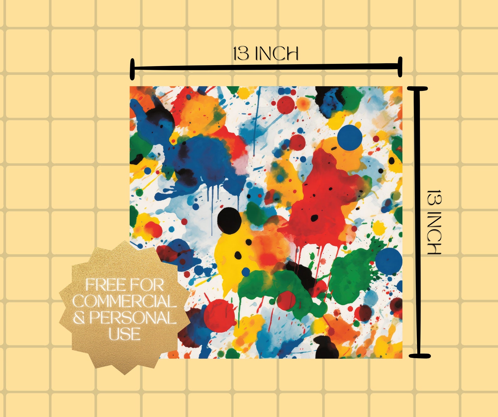 Paint Splatter Seamless Patterns Digital Paper Instant Download ...