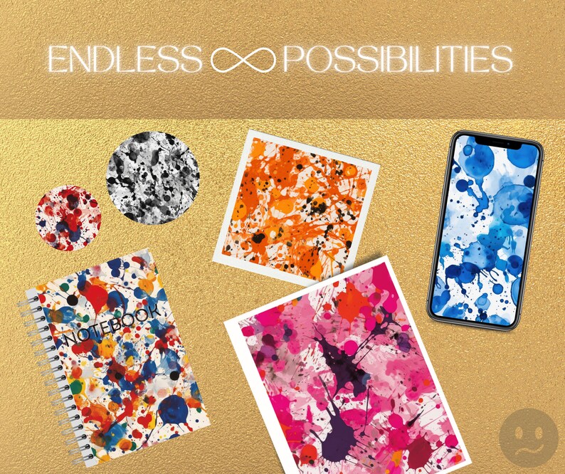 Paint Splatter Seamless Patterns Digital Paper Instant Download ...