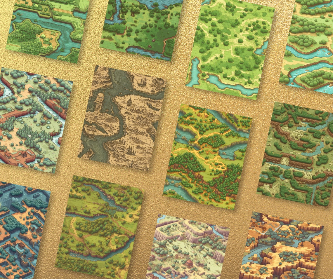 Game Map Seamless Patterns Gamer Digital Paper Gameboy Inspired Instant ...