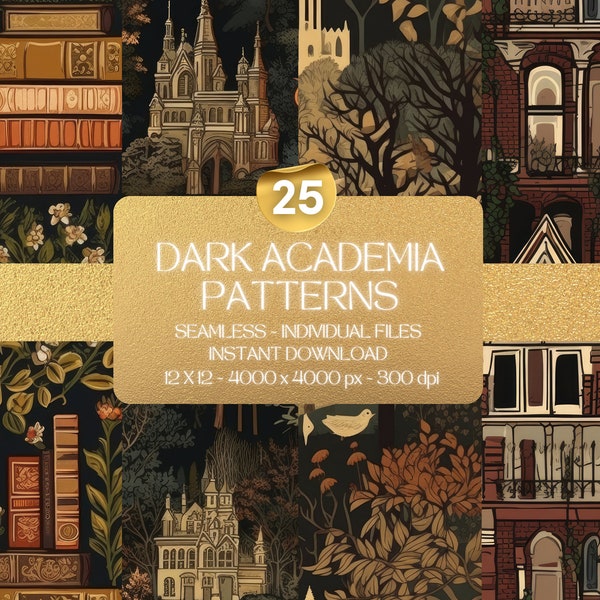 Dark Academia Scrapbook Paper - Etsy