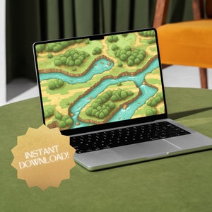 Game Map Seamless Patterns Gamer Digital Paper Gameboy Inspired Instant ...