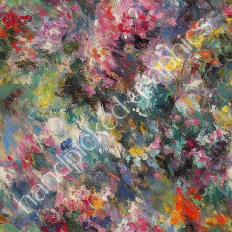Claude Monet Seamless Patterns Floral Water Lilies Digital - Etsy