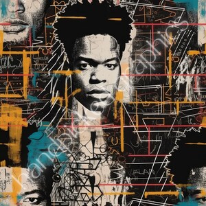 Jean-michel Basquiat Seamless Patterns Digital Paper Instant Download ...