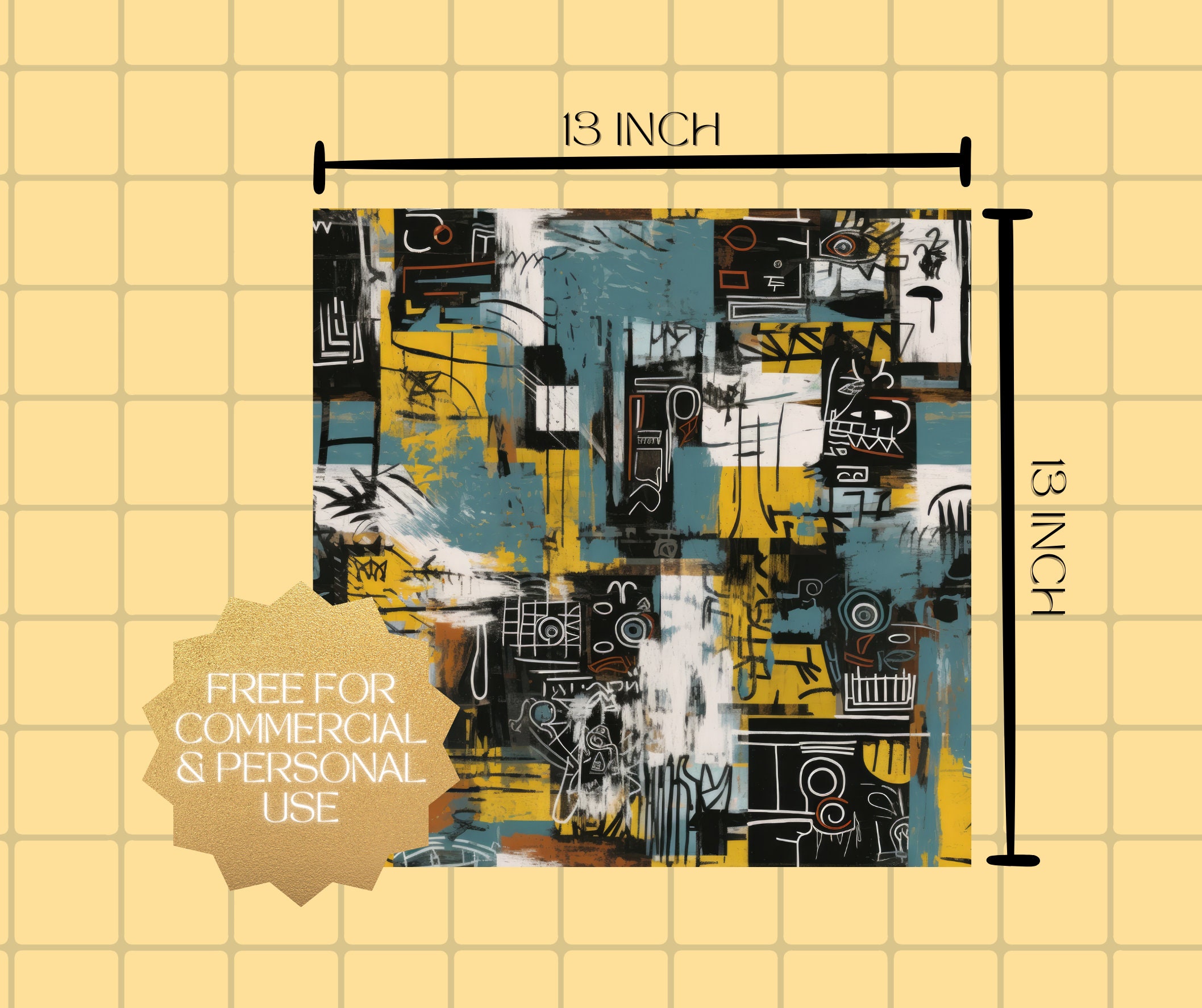 Jean-michel Basquiat Seamless Patterns Digital Paper Instant Download ...