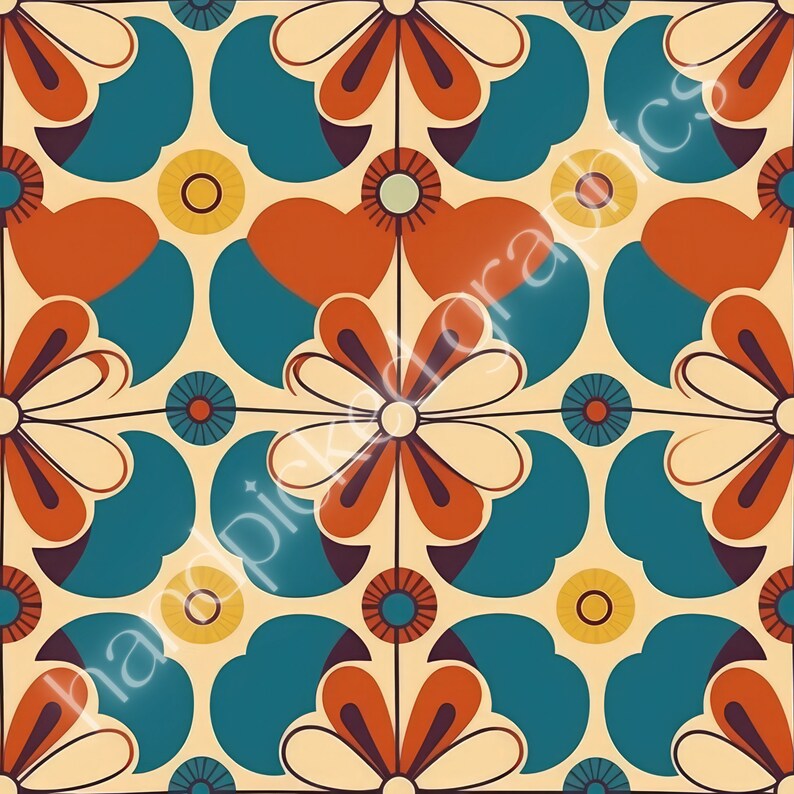 Retro 70's Seamless Patterns Digital Paper Groovy Trippy - Etsy