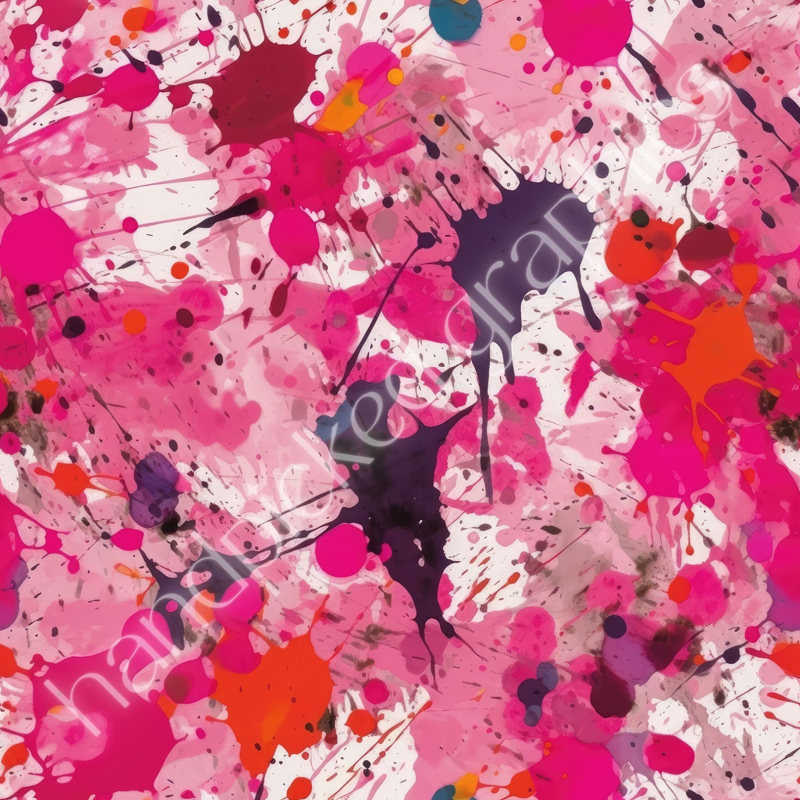 Paint Splatter Seamless Patterns Digital Paper Instant Download ...