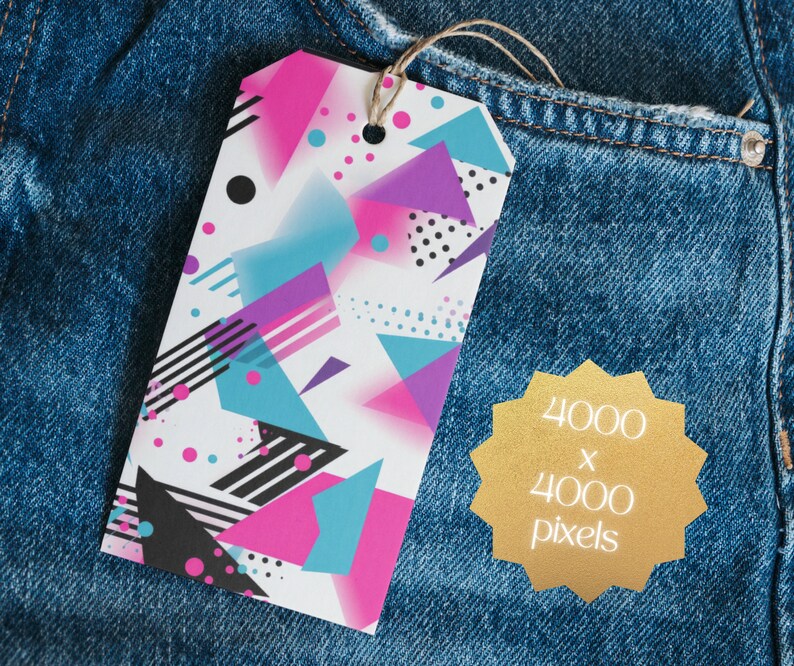 80s Aesthetic Seamless Patterns Abstract Neon Synthwave Instant ...