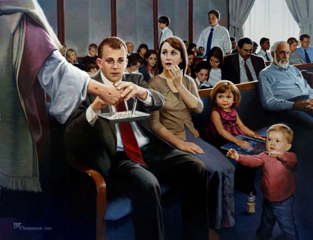 LDS Mormon Art Sacrament Meeting Painting Print 11 X 14 Doc Christensen ...