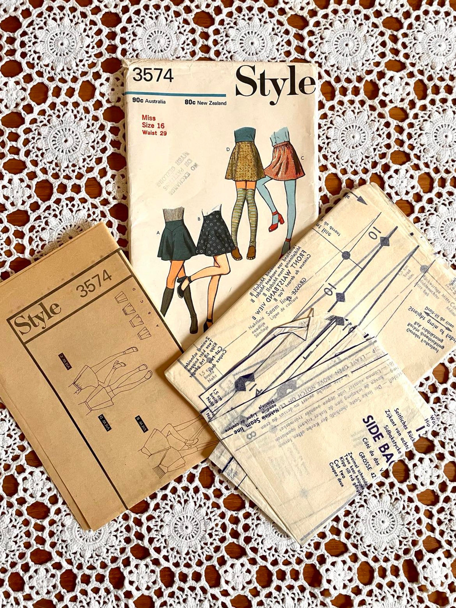 1972 Style 3574 Skirt Sewing Pattern - Etsy