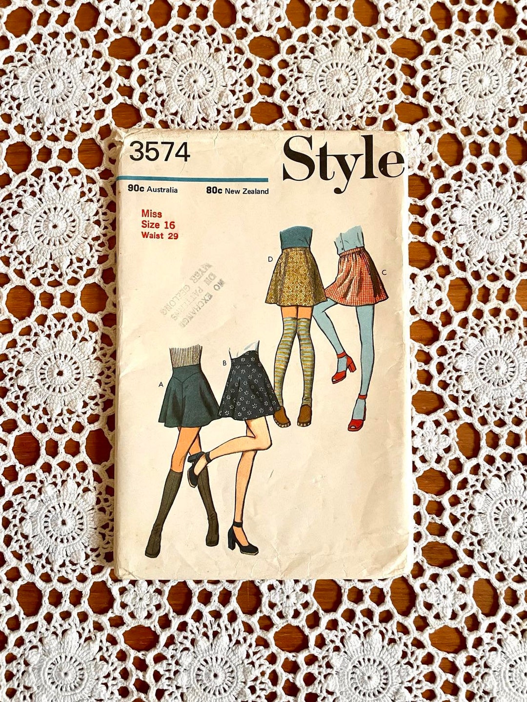 1972 Style 3574 Skirt Sewing Pattern - Etsy