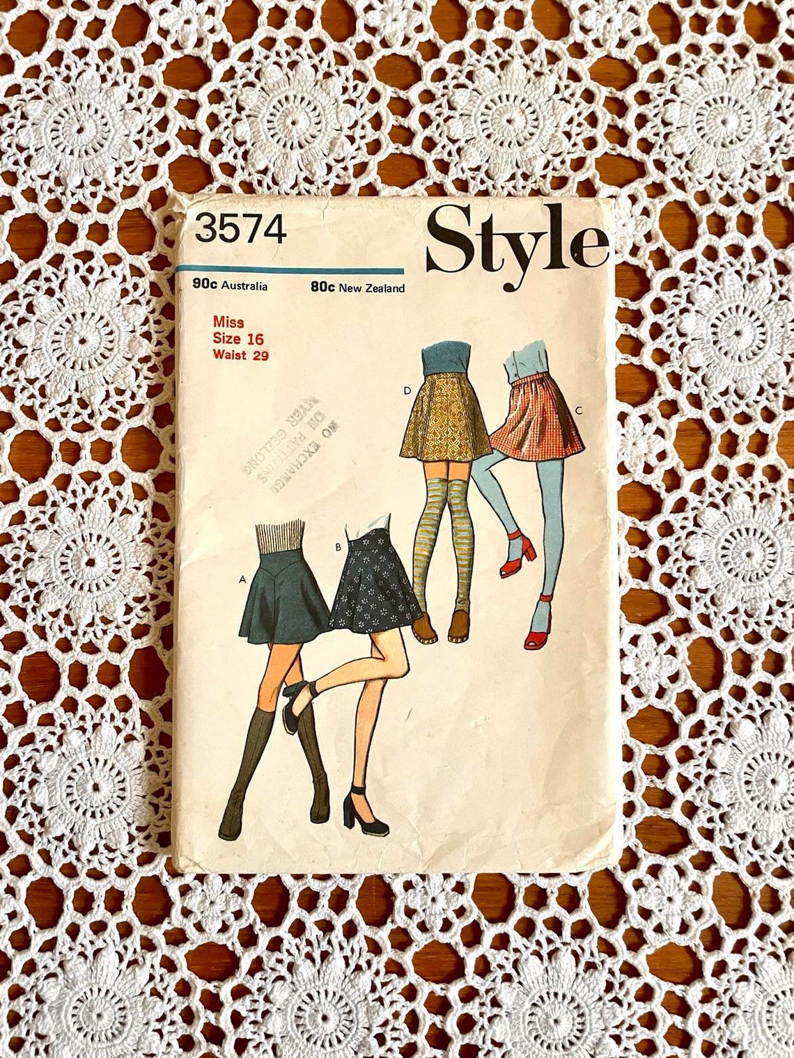 1972 Style 3574 Skirt Sewing Pattern - Etsy
