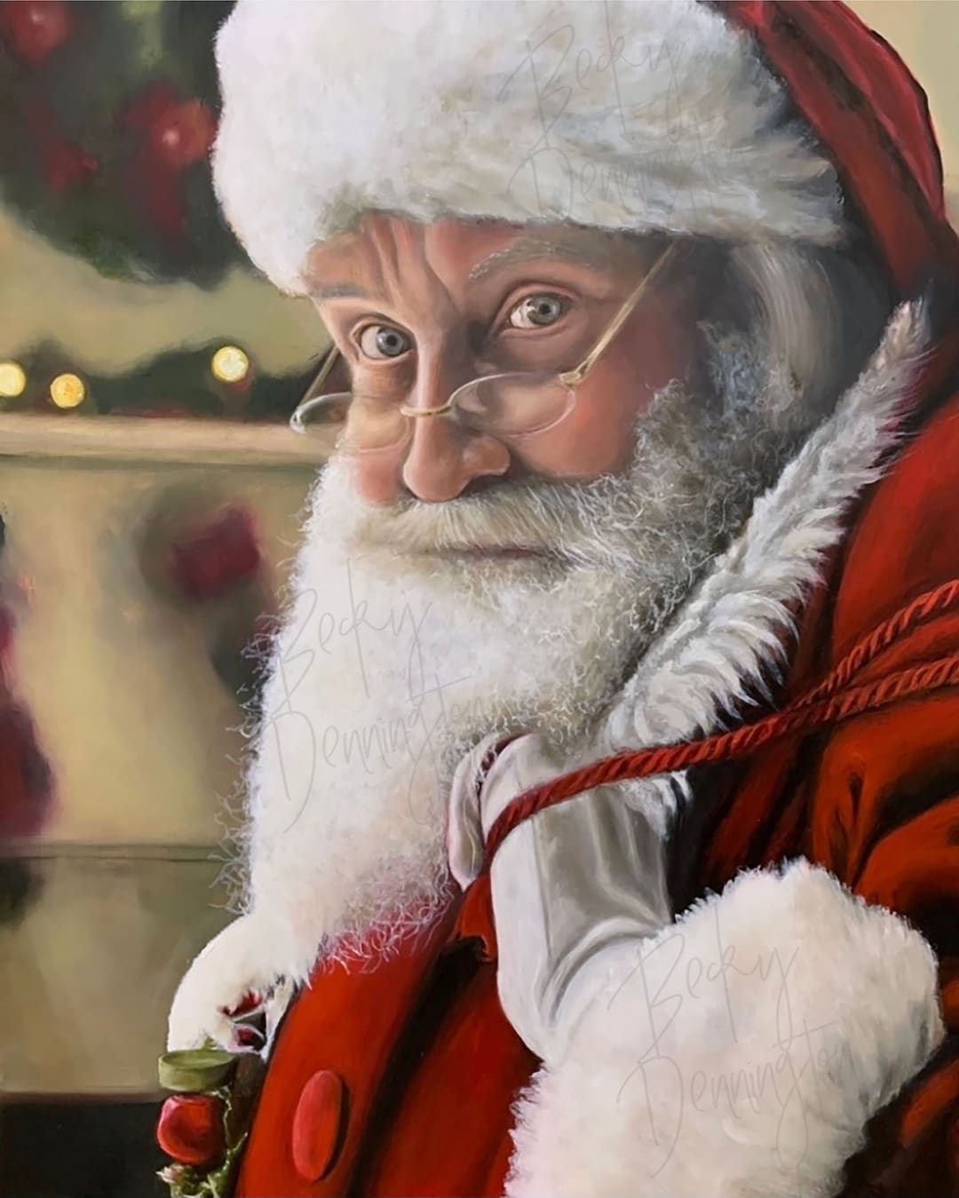 Santa Art Print - Etsy