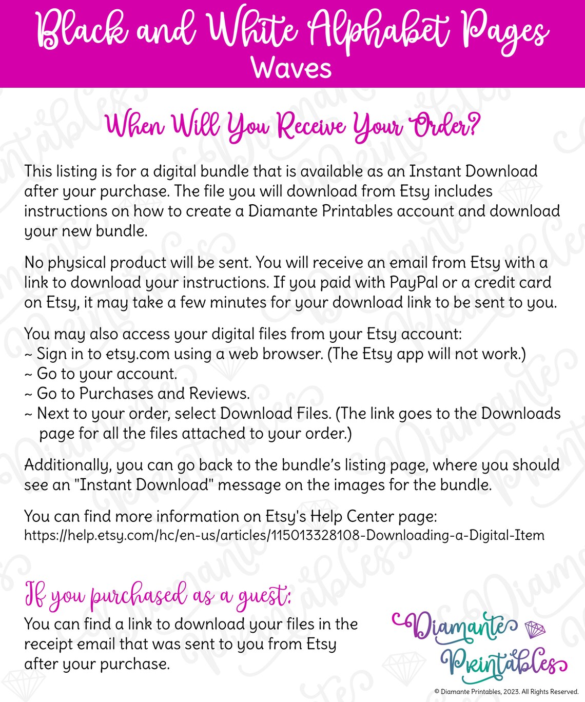 Printable Alphabet Poster Bundle Waves Bulletin Board Letters Black and ...