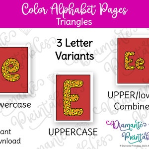 Printable Alphabet Poster Bundle | Triangles Bulletin Board Letters ...