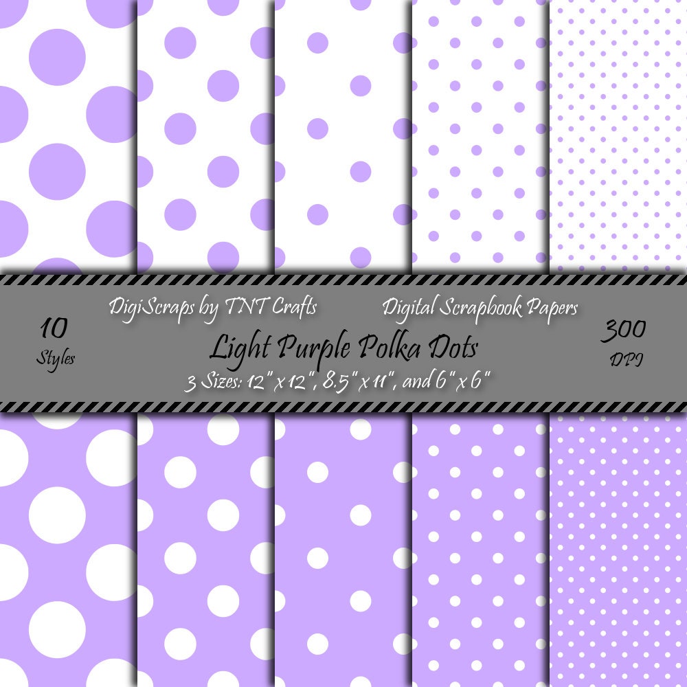 Dots Digital Scrapbook Paper Pack No 14-12x12 Embellishments Paper ...
