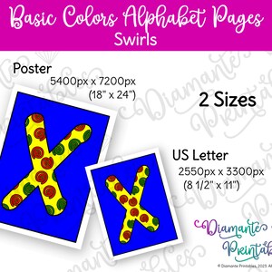 Printable Alphabet Poster Bundle | Swirls Bulletin Board Letters ...