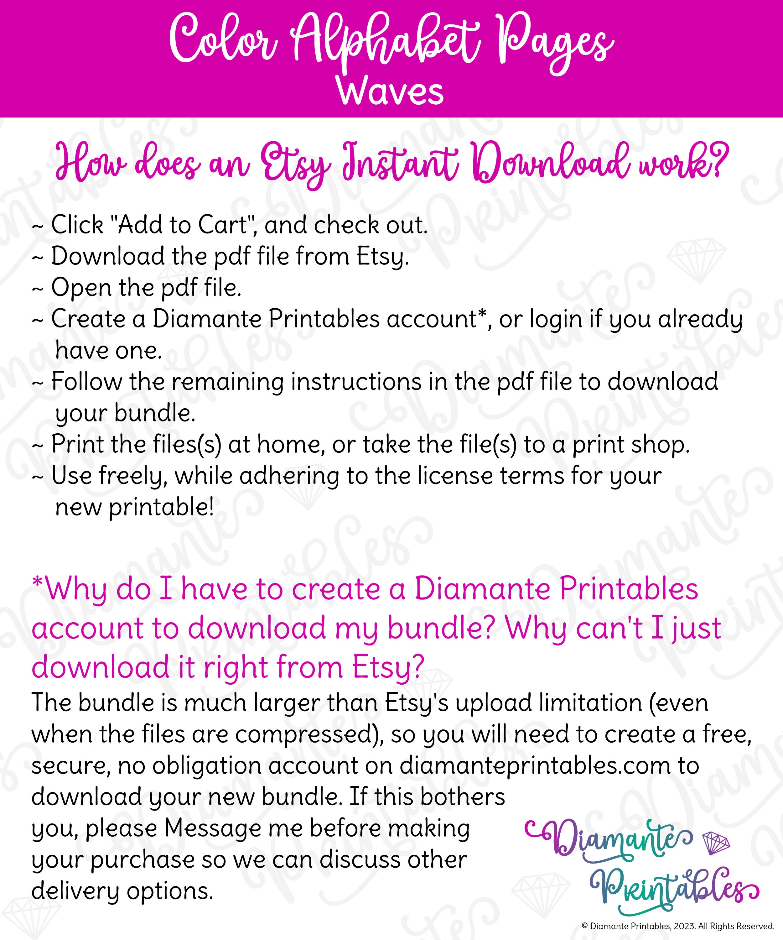 Printable Alphabet Poster Bundle | Waves Bulletin Board Letters | Color ...