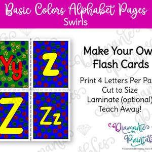Printable Alphabet Poster Bundle | Swirls Bulletin Board Letters ...