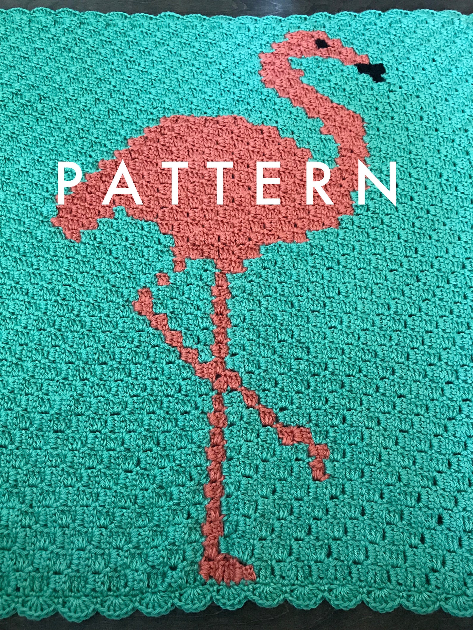 CROCHET PATTERN : Flamingo Corner-to-corner Baby Blanket - Etsy