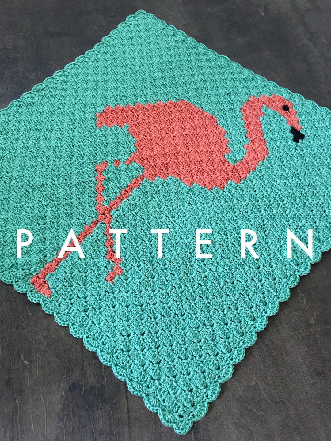 CROCHET PATTERN : Flamingo Corner-to-corner Baby Blanket - Etsy
