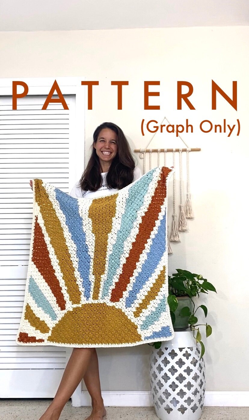 CROCHET PATTERN graph Only : Boho Sunrise Corner-to-corner - Etsy