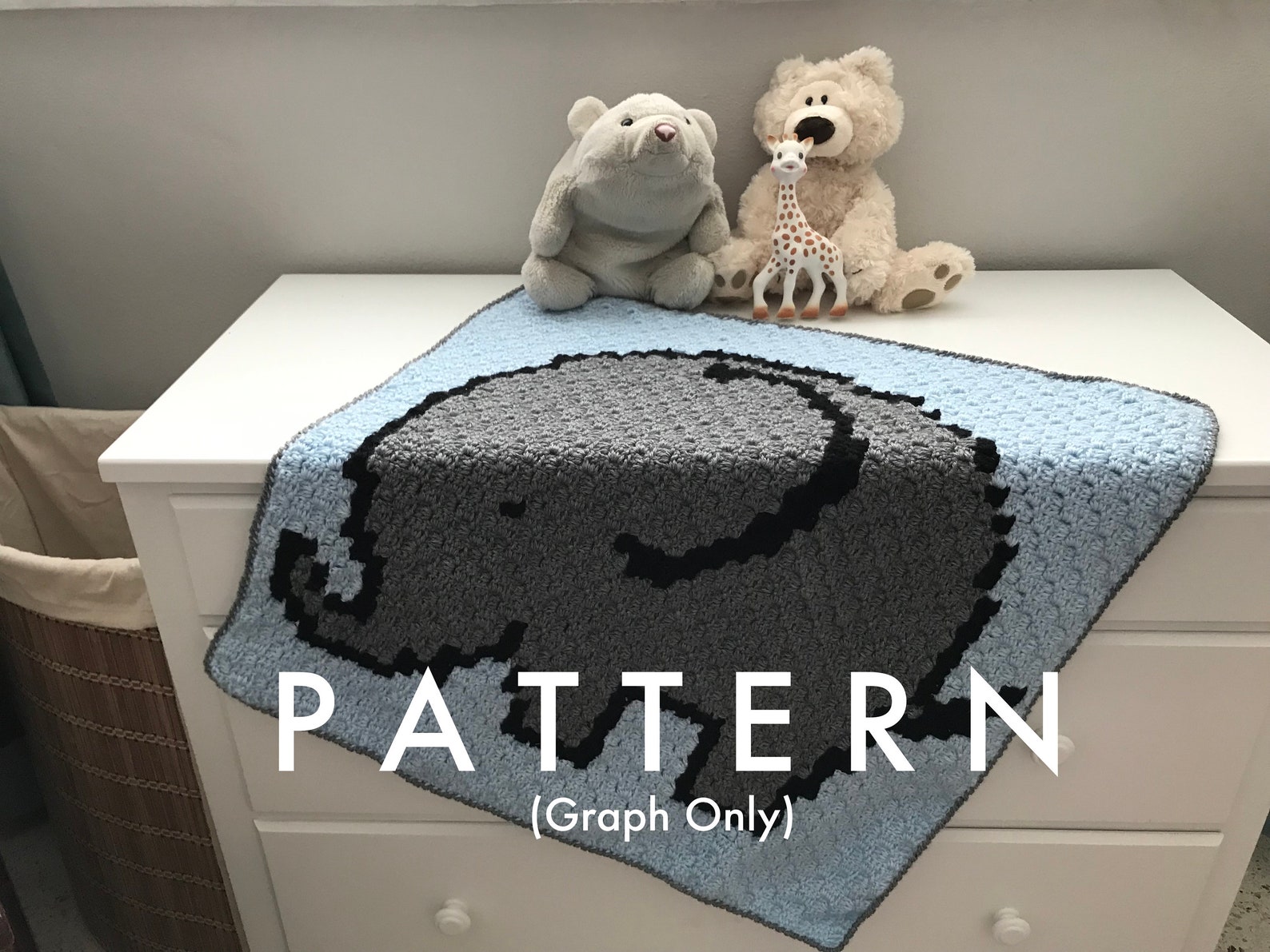 CROCHET PATTERN (graph Only): Elephant Corner-to-corner Baby Blanket - Etsy
