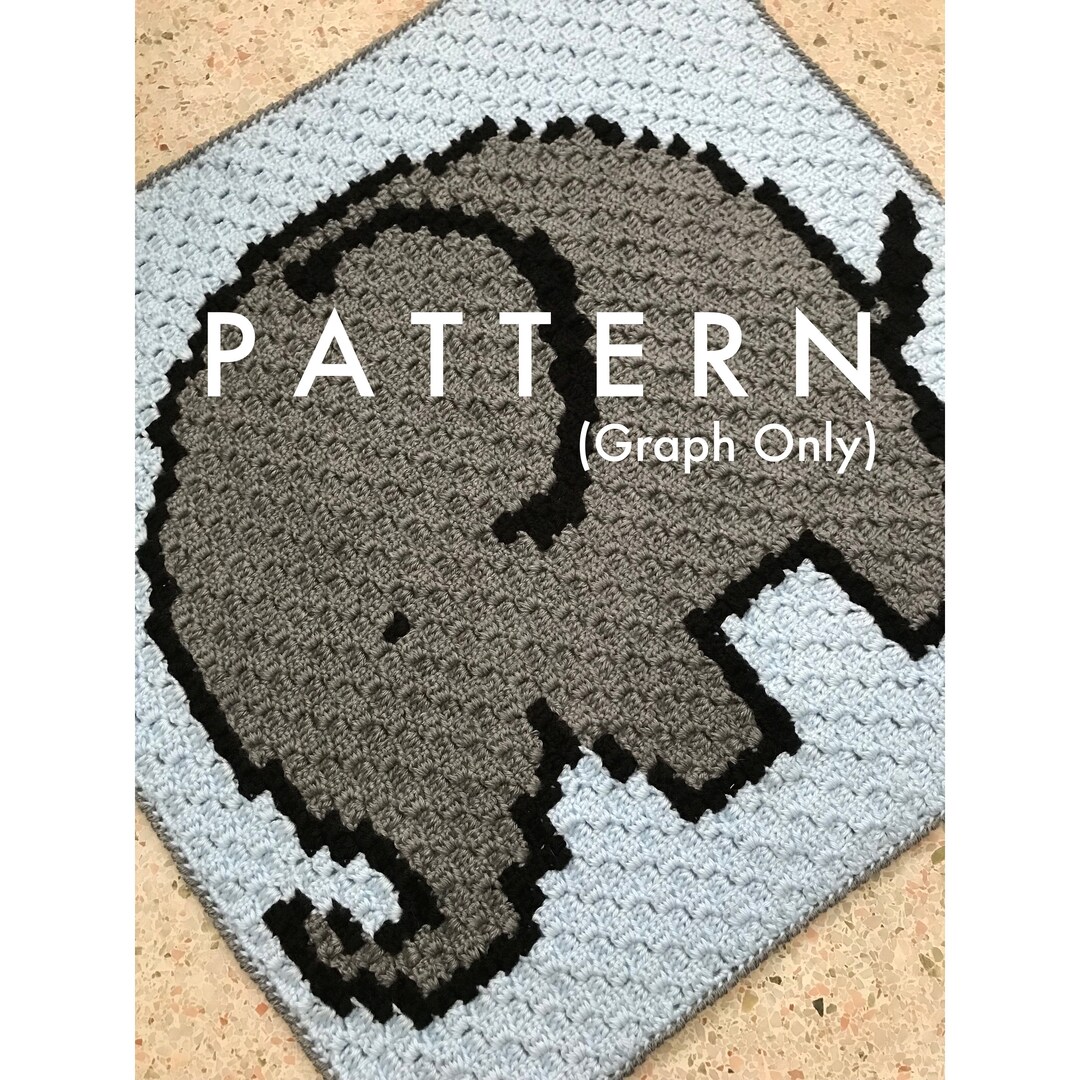 CROCHET PATTERN (graph Only): Elephant Corner-to-corner Baby Blanket - Etsy