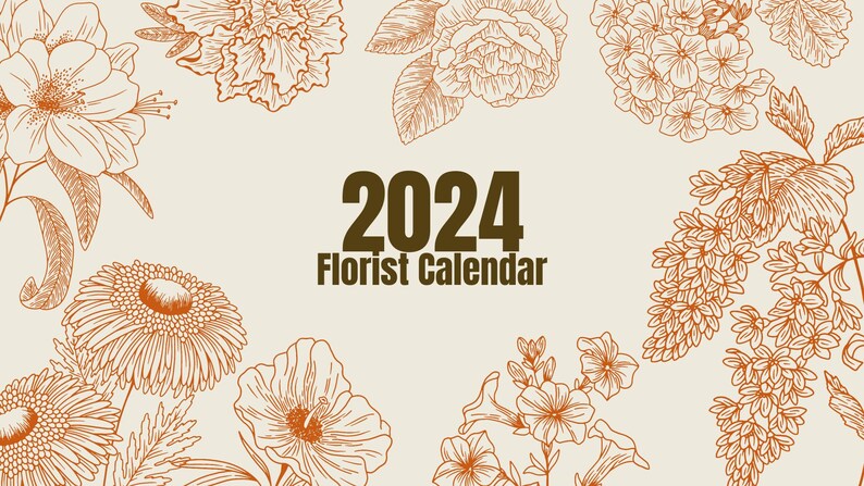 Floral Calendar Printable - Etsy