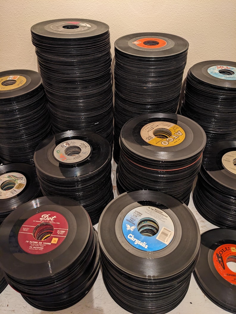 200 Count 45 RPM Vinyl Records - Etsy