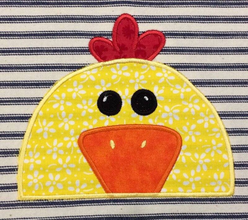 Applique Peeker Design chirp the Chick Peaker - Etsy