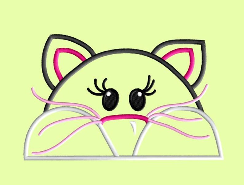Applique Peeker Design bella Cat Peeker - Etsy