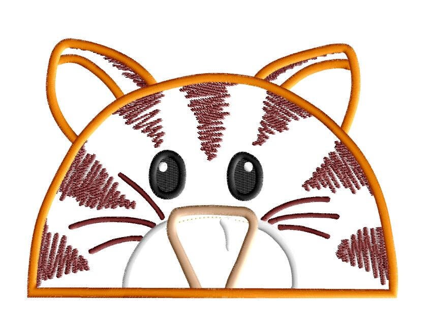 Applique Peeker Design Tim Tiger Peeker - Etsy