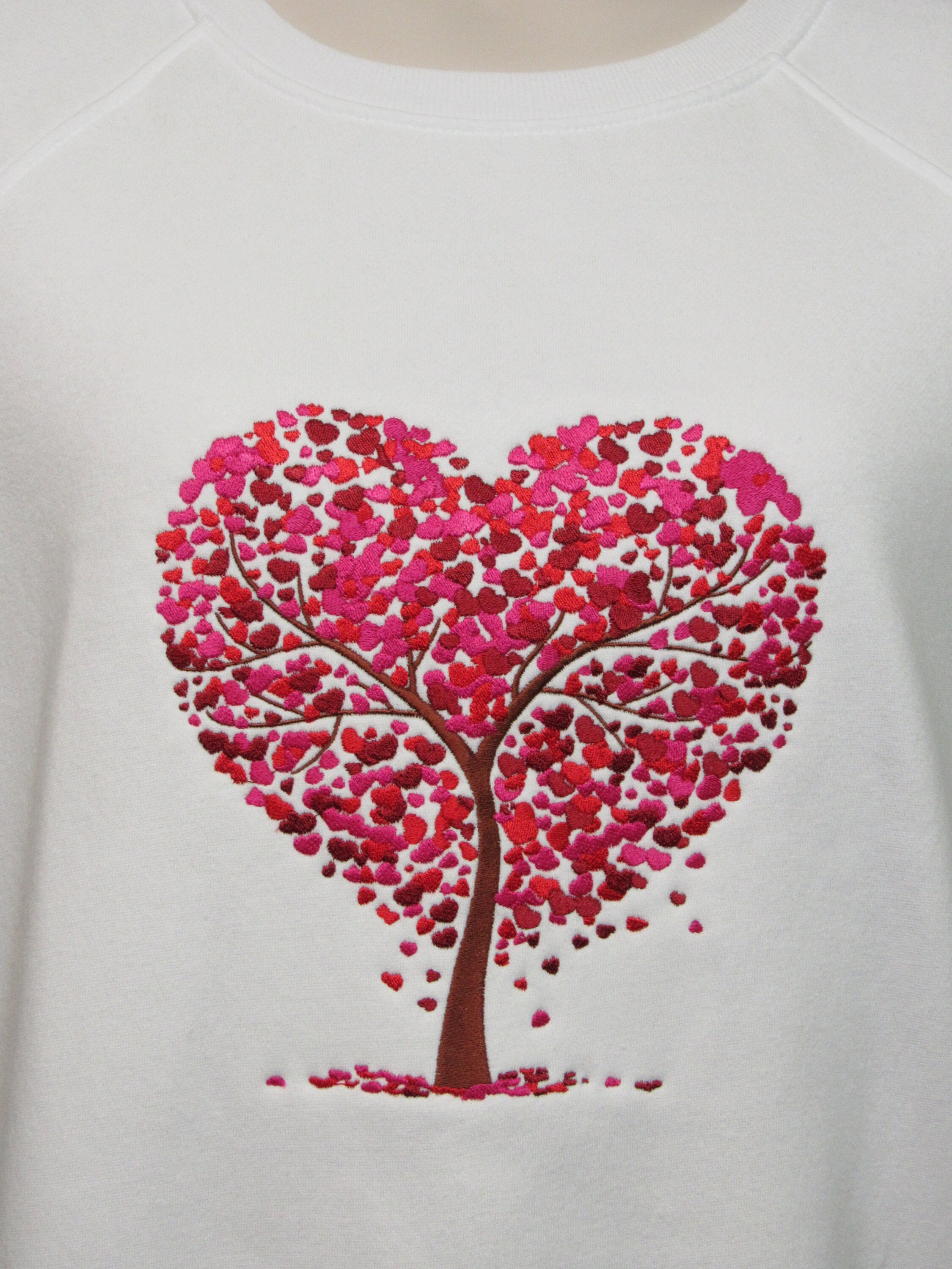 Valentine's Day Sweatshirt, Heart Tree Embroidered, Valentine's Gift ...