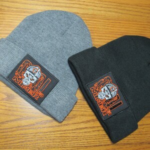 Fleece Lined Coal Miner Beanie Coal Miner Skull Patch - Etsy