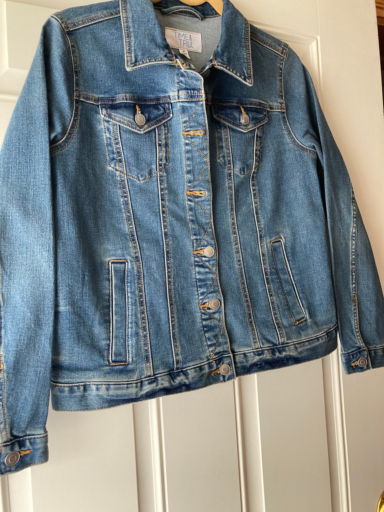 Blue Jean Jacket Pink Rose & Blue Butterfly Embroidery - Etsy