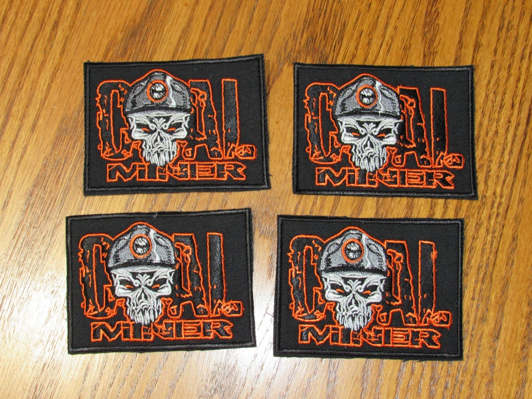 Fleece Lined Coal Miner Beanie Coal Miner Skull Patch - Etsy