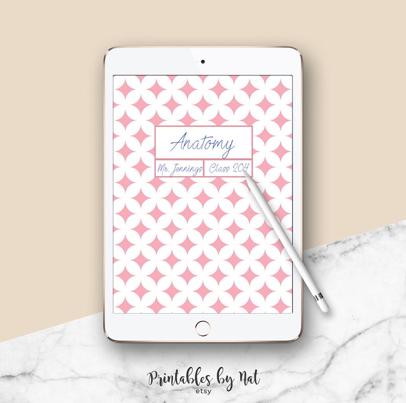 6 Digital And Printable Notebook Covers Subject Cover | Etsy