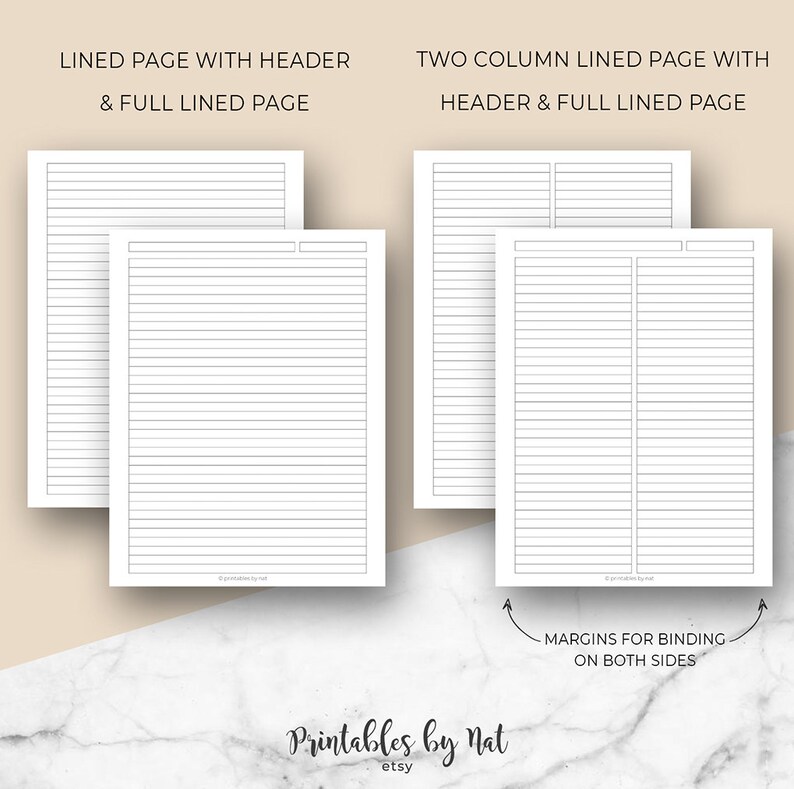 Note Taking Pages Bundle Grid and Dot Grid Figure Note - Etsy